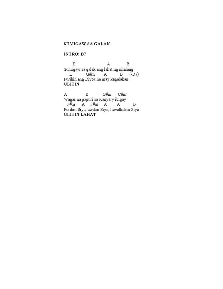 Sumigaw Sa Galak | PDF