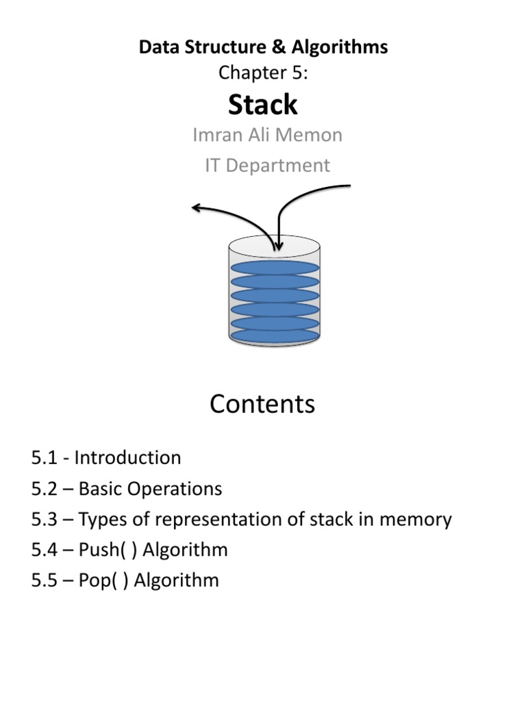 Dsa ch5 Stack | PDF | Array Data Structure | Software Engineering