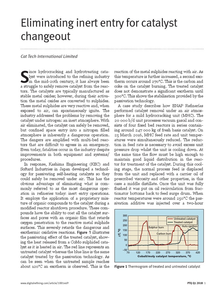 Eliminating Inert Entry For Catalyst | PDF | Catalysis | Cracking ...