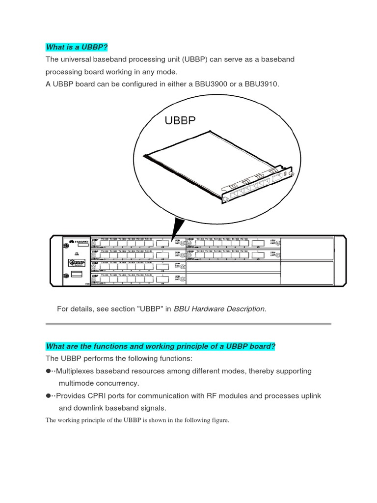 What is a UBBP | Duplex (Telecommunications) | Lte (Telecommunication ...