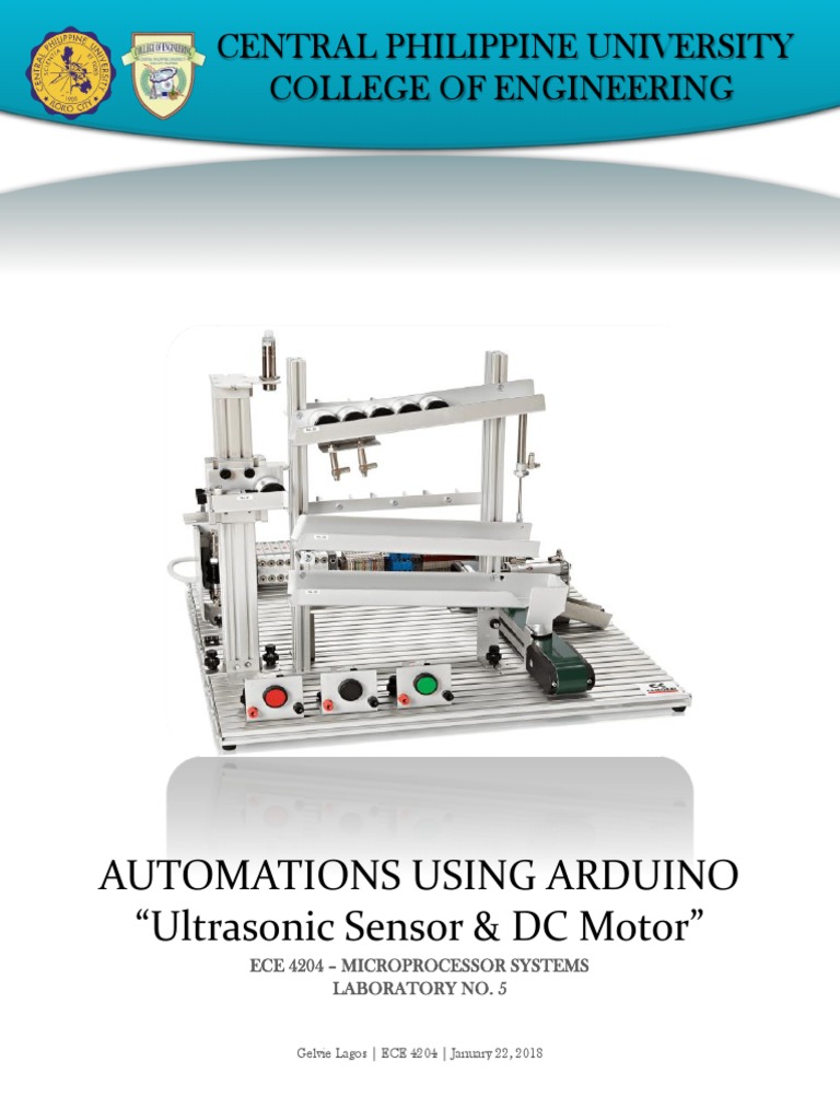 LABORATORY 5. Automations Using Ultrasonic Snesor and DC Motor | PDF ...