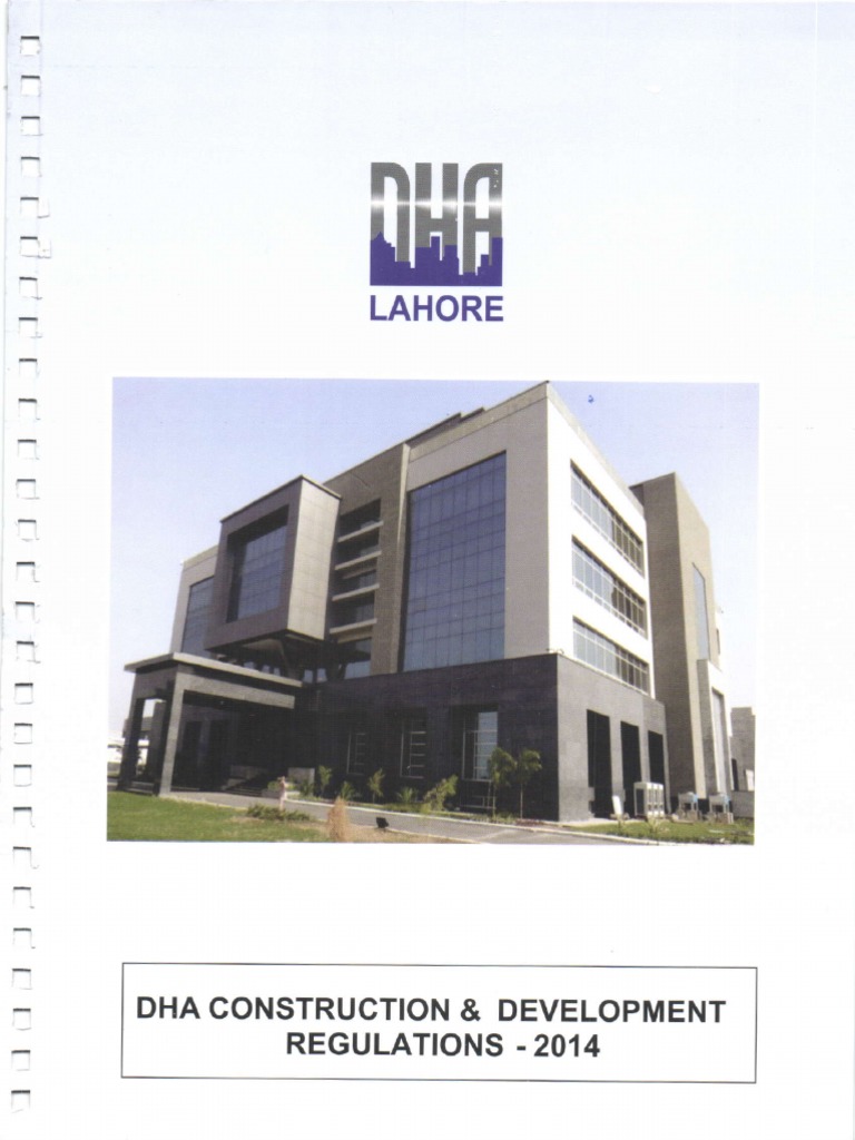 DHA Lahore Construction Regulations 2014 | PDF | Building | Sanitary Sewer