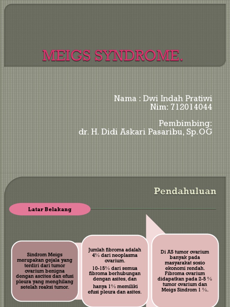 Gejala dan Penanganan Sindrom Meigs | PDF