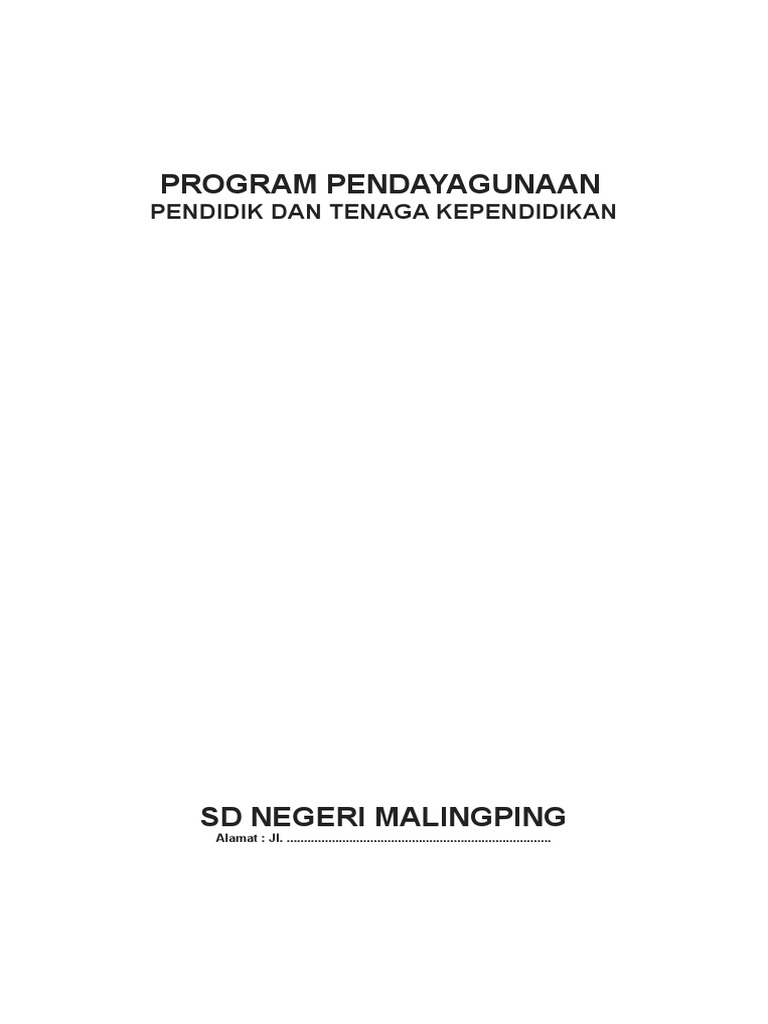 Program Pendayagunaan Pendidik Dan Tenaga Kependidikan | PDF