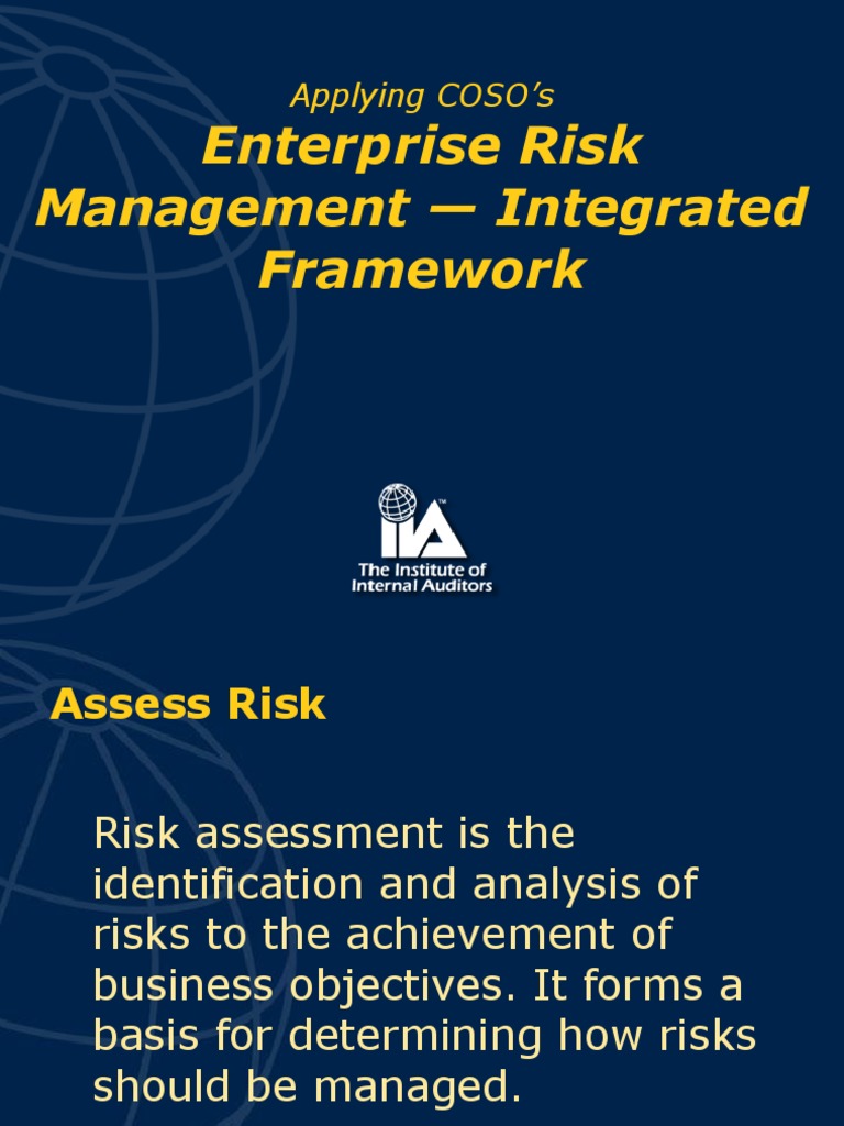 Enterprise Risk Management - Integrated Framework: Applying COSO's ...