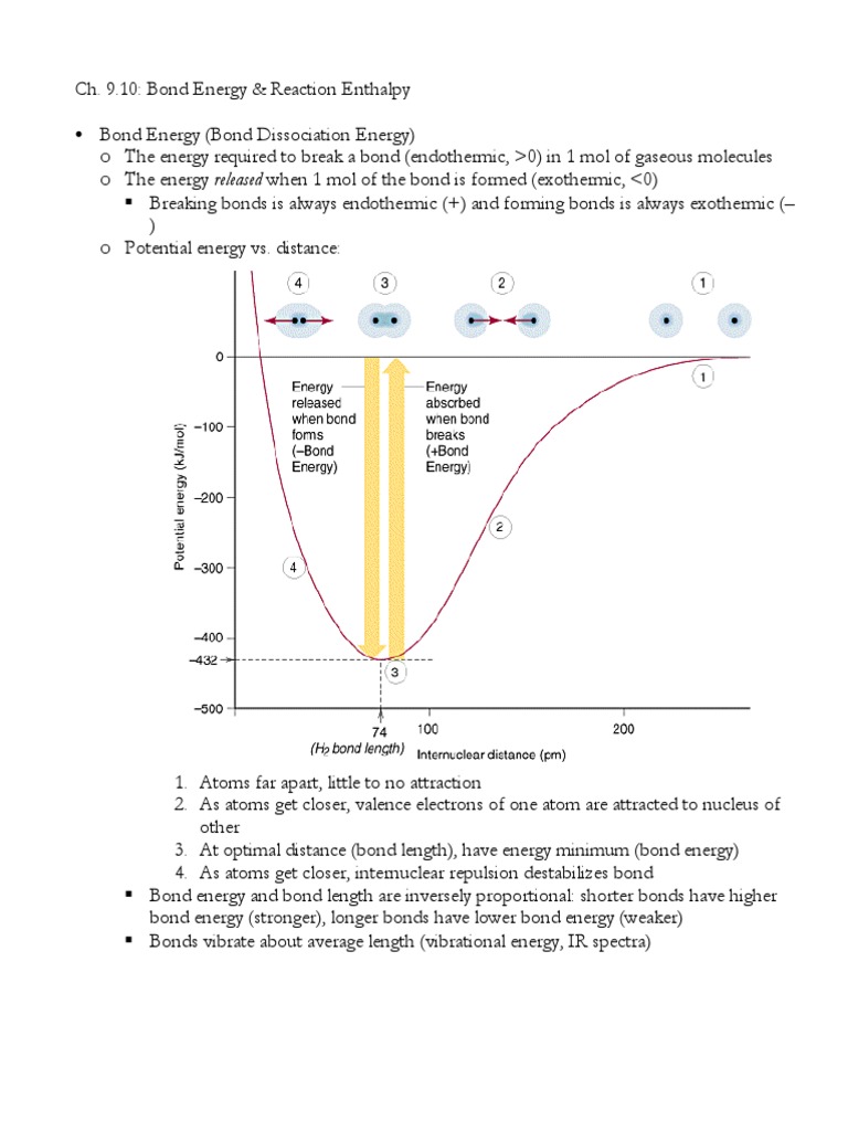 Bond Energies Notes | PDF | Chemical Bond | Chemistry