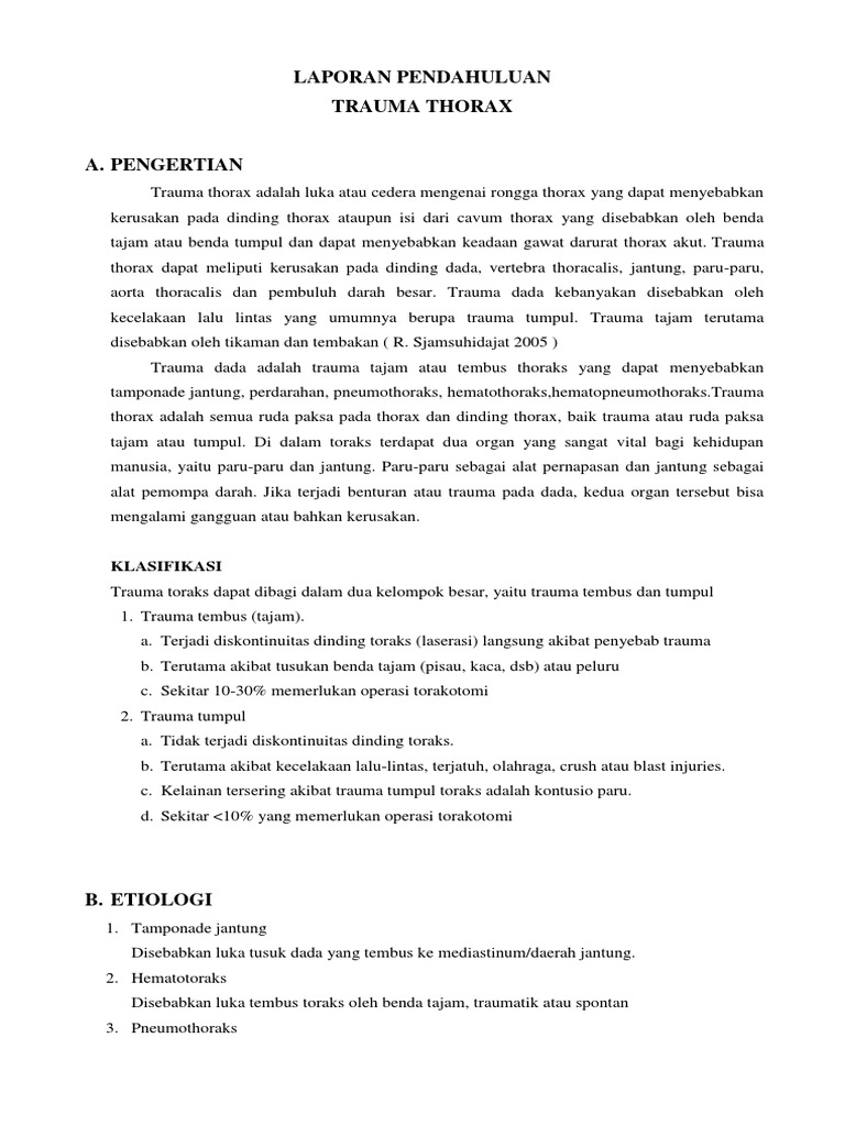 Format Laporan Pendahuluan | PDF