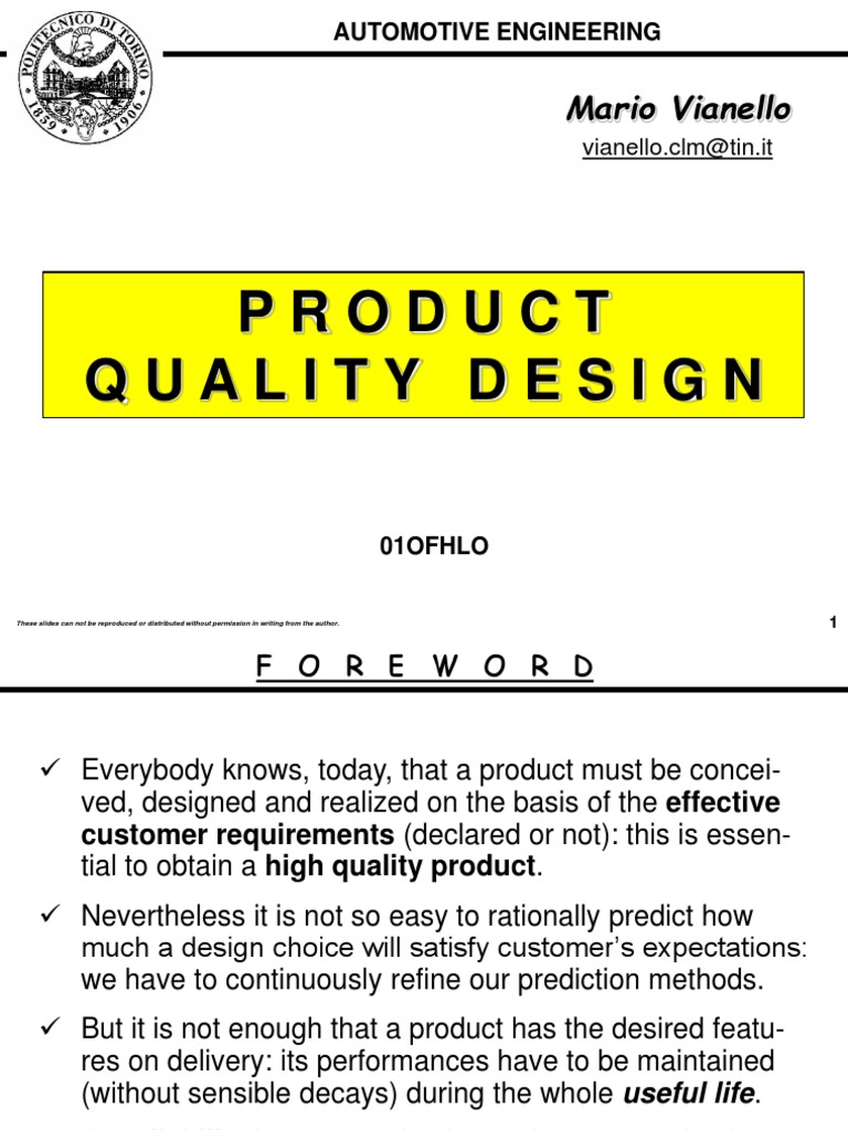 PQD 1 - Quality (2016/2017) | PDF | Reliability Engineering | Quality ...