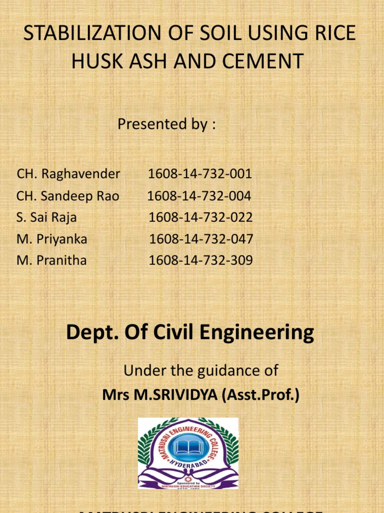 Final Project PPT Group2 Soil | PDF | Cement | Silicon Dioxide