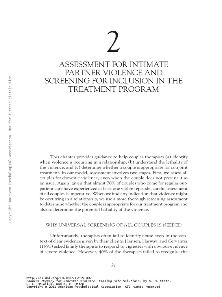 Couples Therapy For Domestic Violence Finding Safe Solutions | PDF ...
