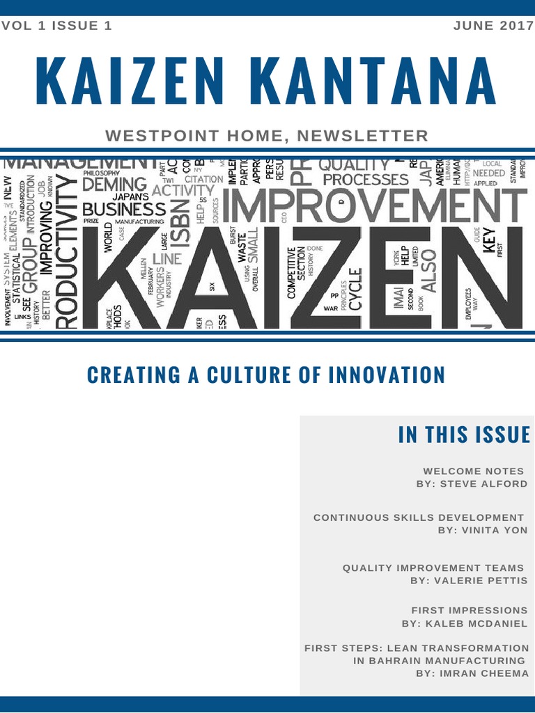 Kaizen Kantana Newsletter | PDF | Lean Manufacturing | Industries