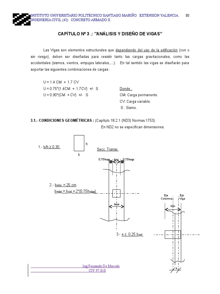 (3)_Diseño de vigas concreto armado | Ingeniería | Ingeniero civil