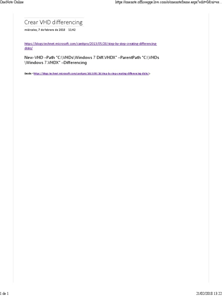 Crear VHD Differencing: New-Vhd - Path "C:/Vhds/Windows 7 Diff - VHDX ...