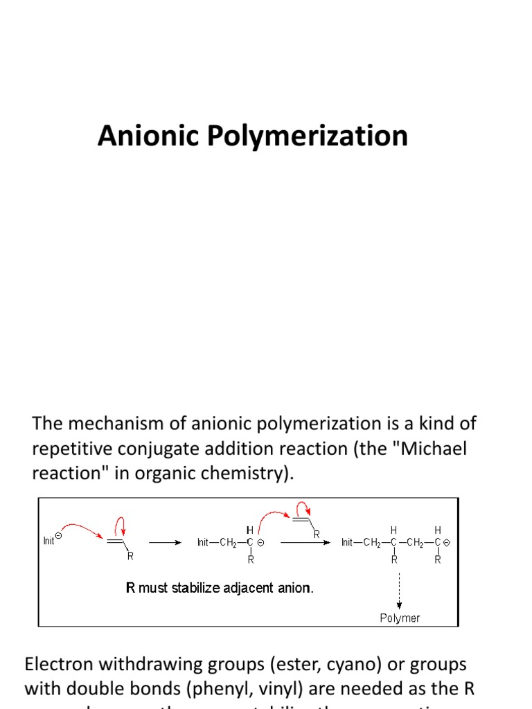 Anionic Polymerization | PDF | Polymerization | Copolymer