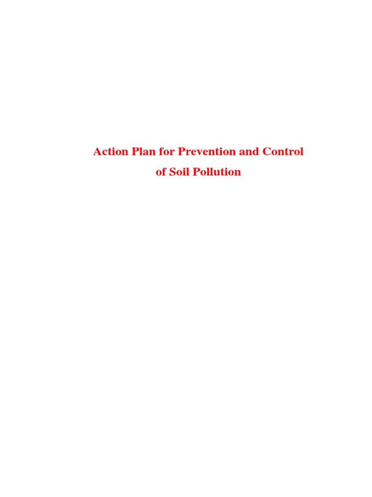 Action Plan For Prevention | PDF | Environmental Remediation | Pollution