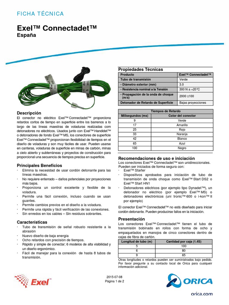 Exel Connectadet - TDS - 2015-07-08 - Es - Spain - 1 PDF | PDF ...