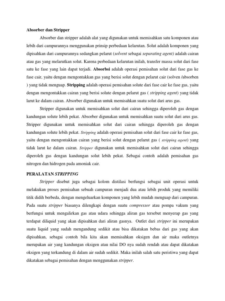Absorber Dan Stripper | PDF