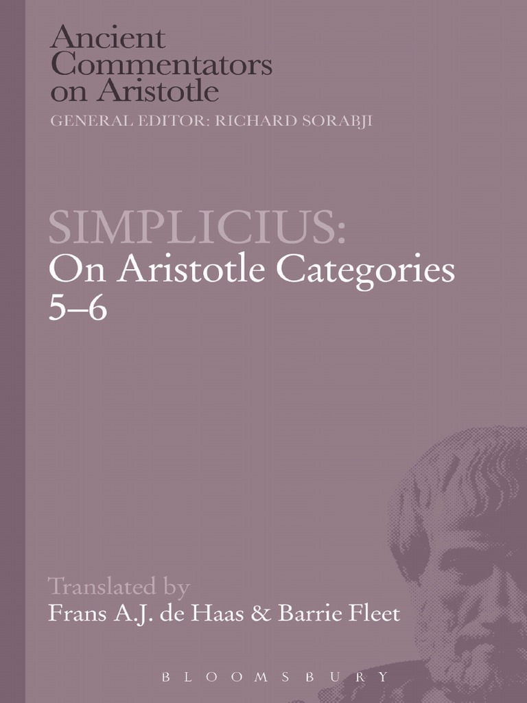 (Ancient Commentators On Aristotle) Fleet, Barrie - Haas, Frans A. J ...
