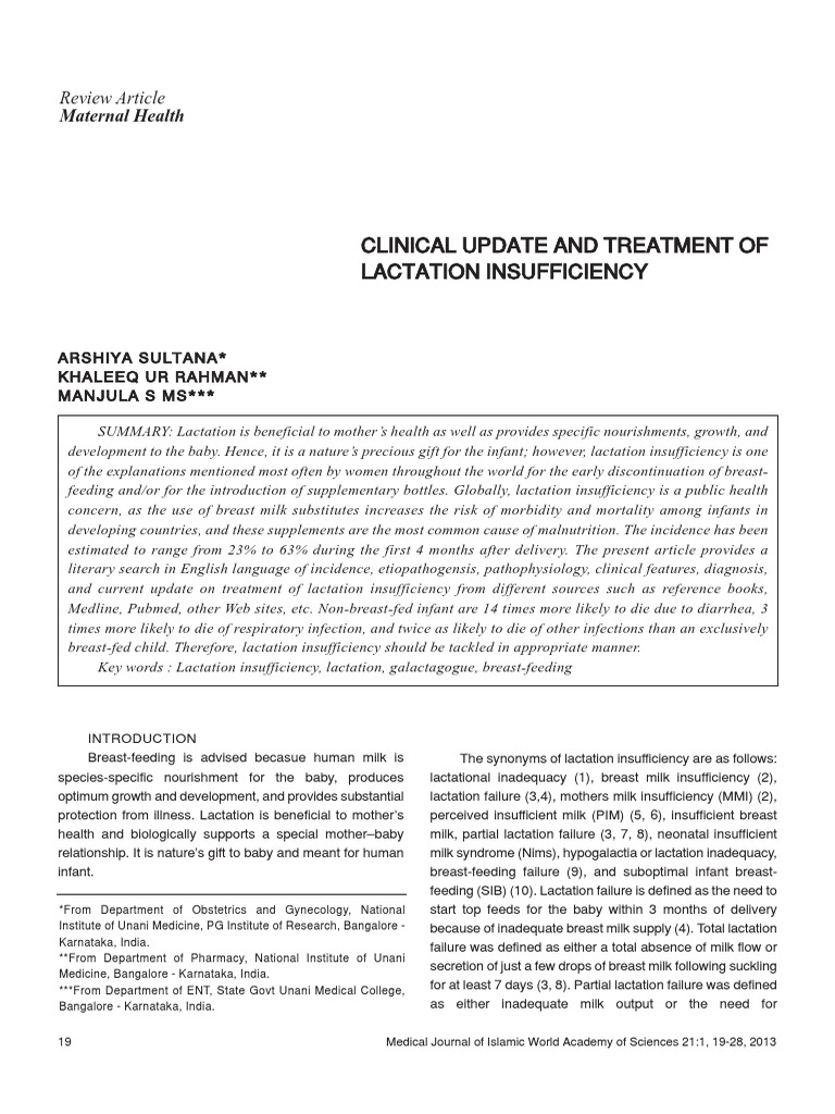 Clinical Update and Treatment of PDF | PDF | Breastfeeding | Lactation