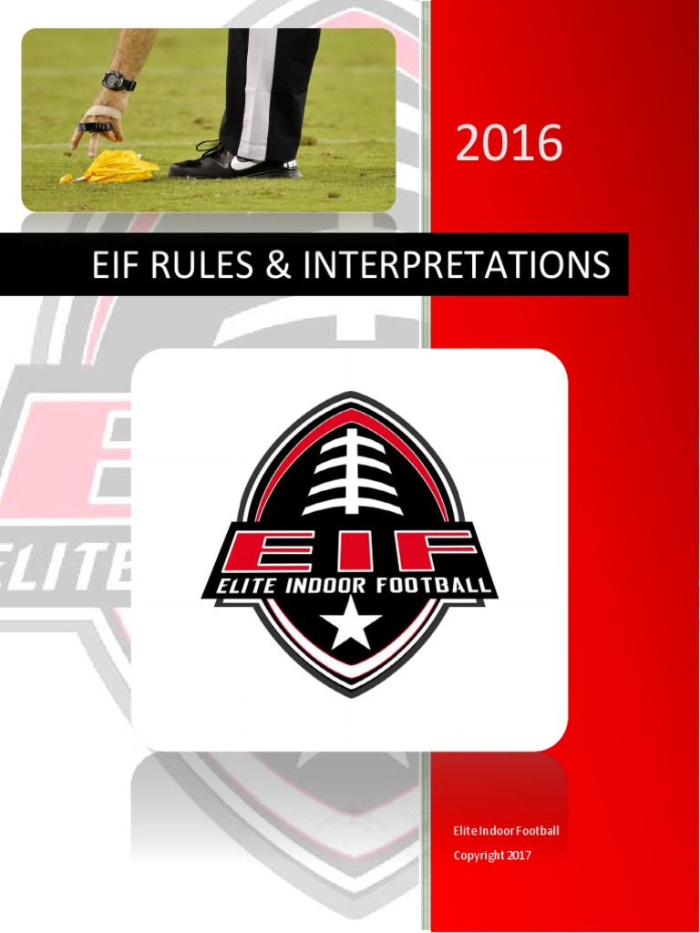 2017 Eif Rule and Interpretation | PDF | Referee | Gridiron Football
