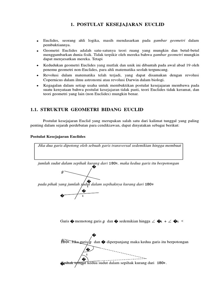 Postulat Kesejajaran Euclid dan Teorema Geometri | PDF