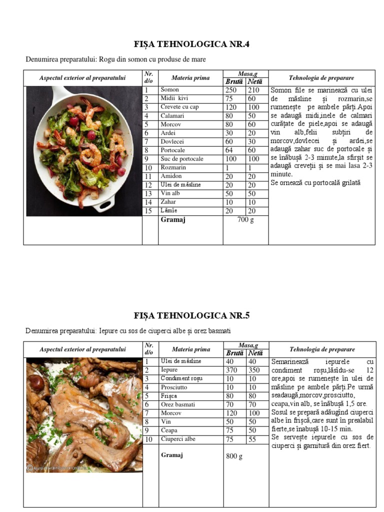 Fise Tehnologice | PDF