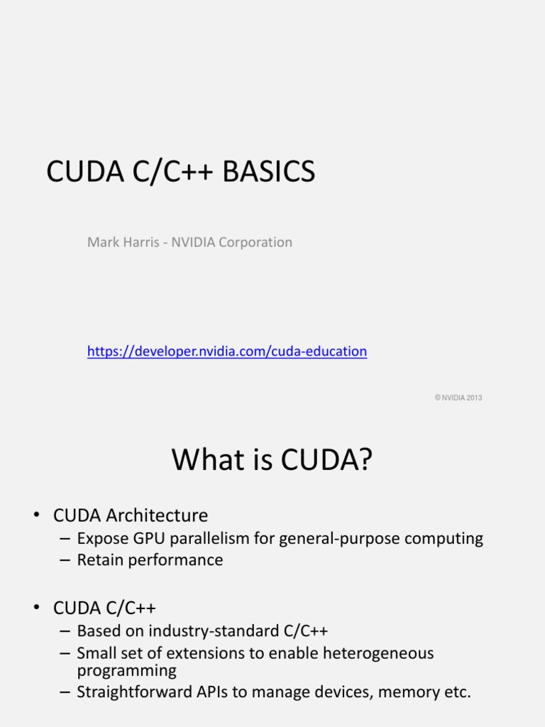 Introduccion CUDA C | PDF | Thread (Computing) | Graphics Processing Unit
