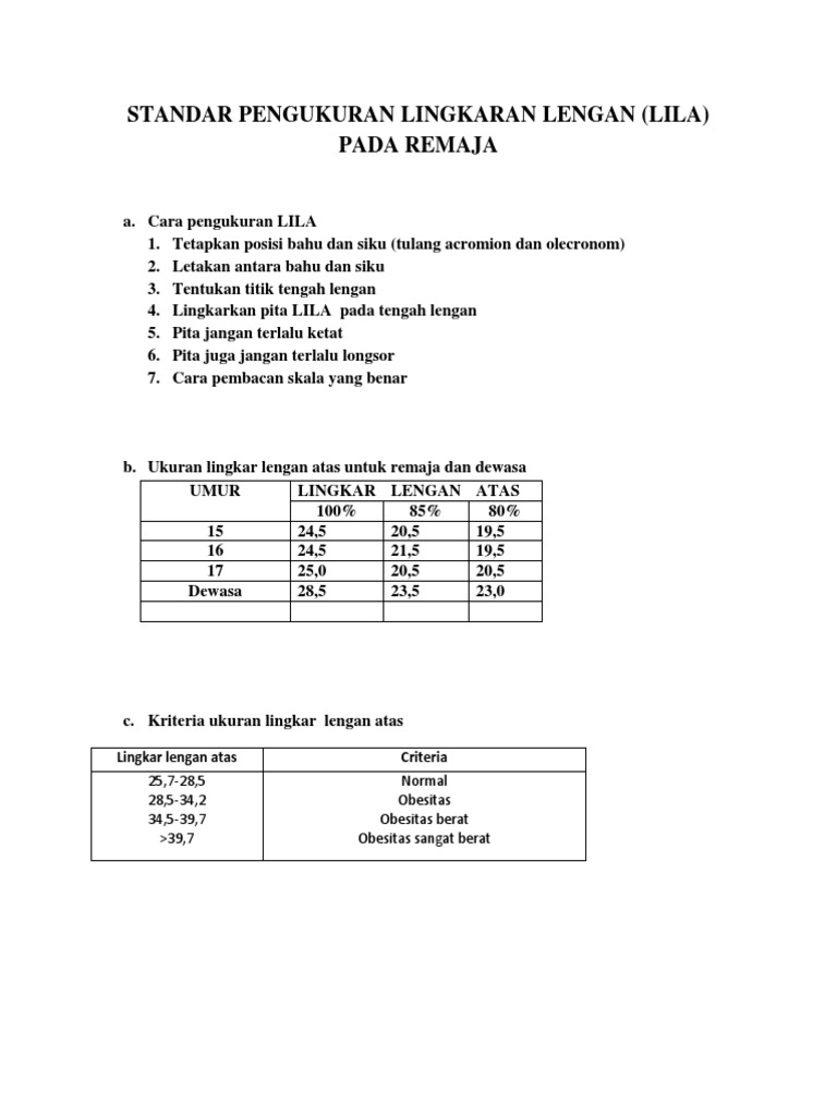 Standar Lila untuk Remaja dan Dewasa | PDF