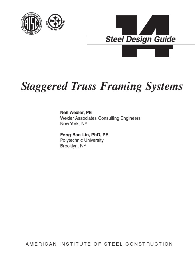 Steel Design Guide 14 - Staggered Truss Framing Systems PDF | PDF ...