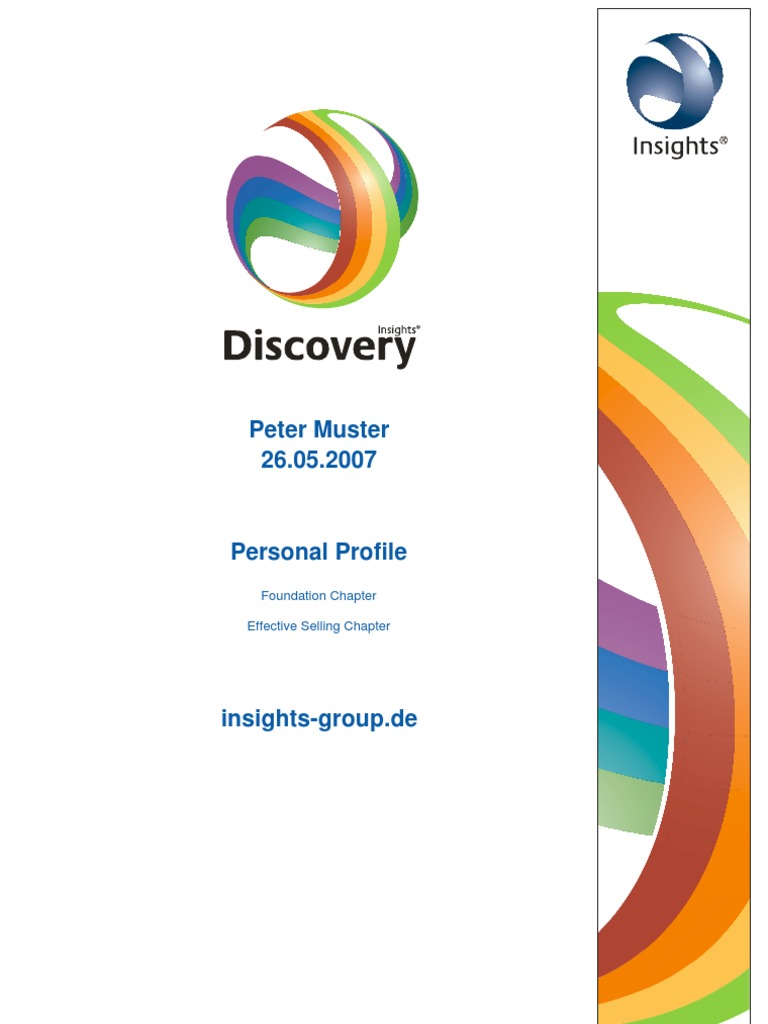 Insights Disc Profile 42 | PDF | Reason | Carl Jung