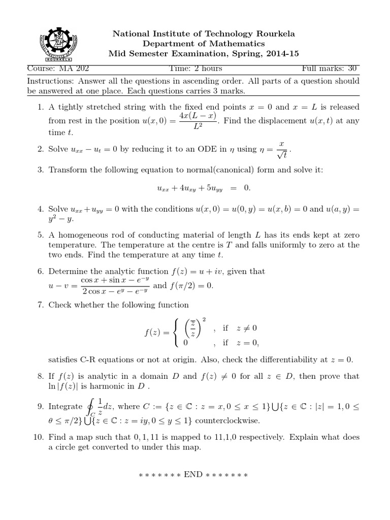 Ma202 3 | PDF | Mathematical Concepts | Theoretical Physics