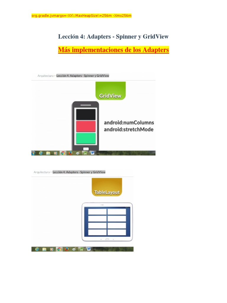 Adapters - Spinner y GridView | PDF | Programming Language | Software Development Process
