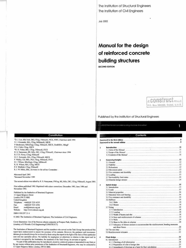 IStructE Manual For The Design of Reinforced Concrete Building ...