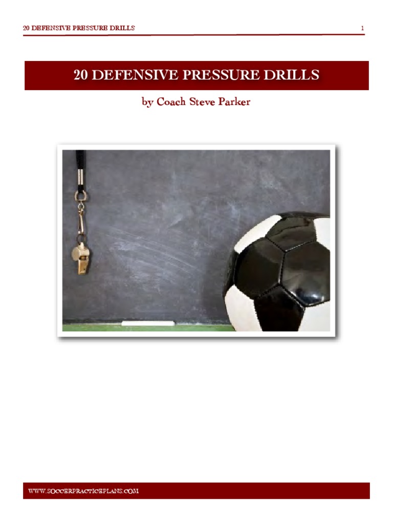 Defensive Drills PDF | PDF | Forward (Association Football) | Defender ...