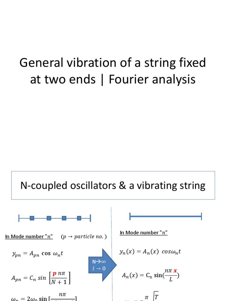 General Vibration of A String and Fourier Analysis | PDF | Normal Mode ...