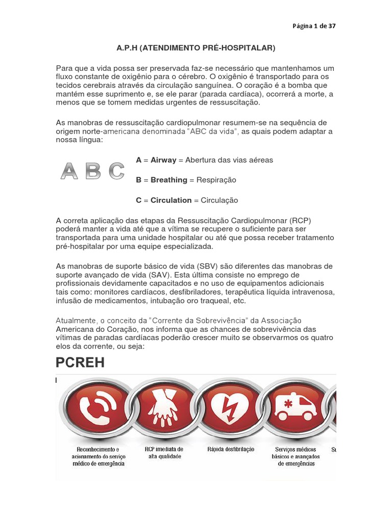 Apostila de APH | PDF | Choque (circulatório) | Artéria