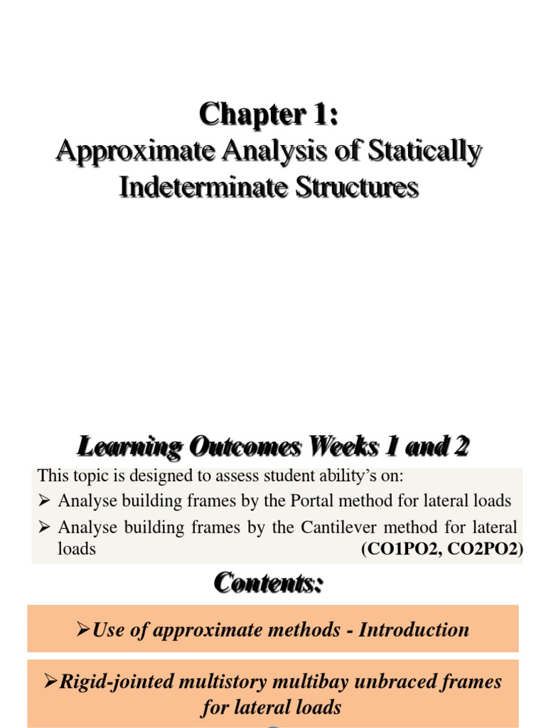 Approximate Analysis of Statically Indeterminate Structures | PDF | Bending | Stress (Mechanics)