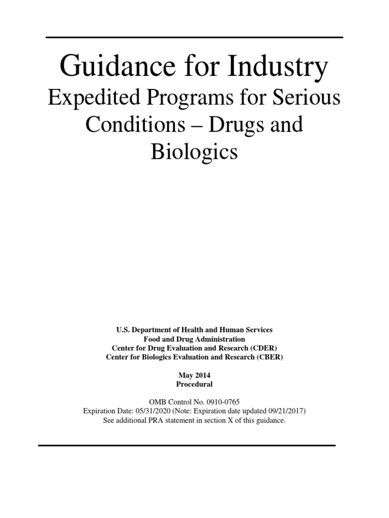 FDA Breakthrough Therapy Guidance | PDF | Clinical Trial | Food And ...