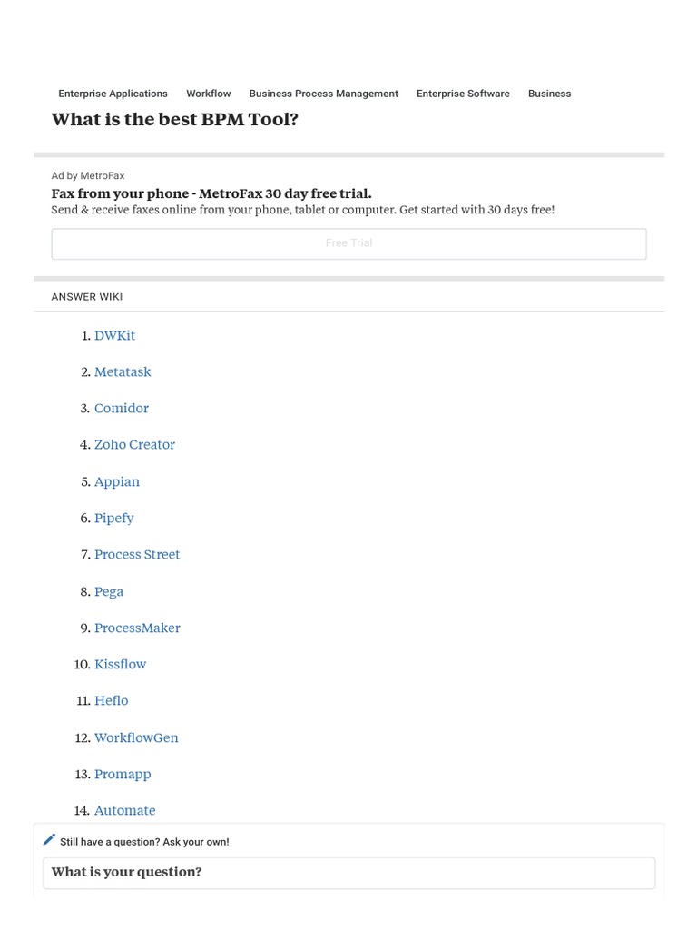 What Is The Best Bpm Tool Quora Download Free Pdf Business