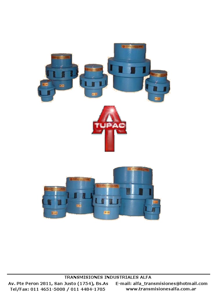 Acoplamientos TUPAC: Selección y Ventajas | PDF | Ingeniería mecánica ...