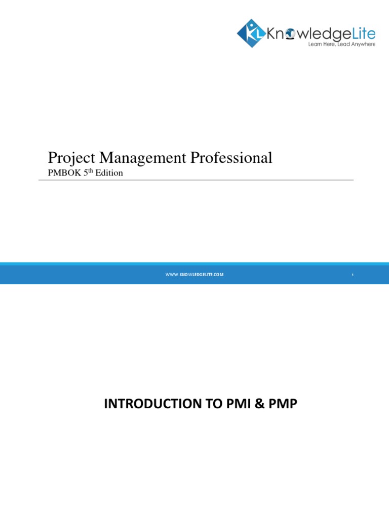 PMBOK 5th Edition E-Book | PDF | Project Management Professional ...