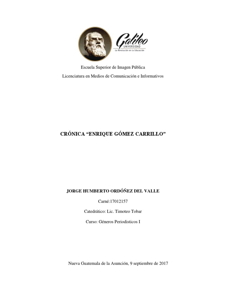Biografía de Enrique Gómez Carrillo | PDF