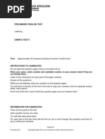 B1 Preliminary Reading Sample Answer Sheet | PDF