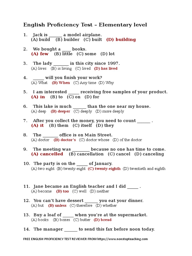 EPT Reviewer With Answer Keys Part 1 | PDF
