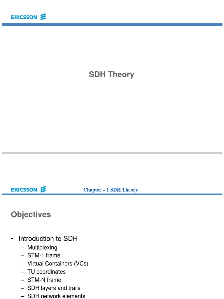 SDH Theory | PDF | Multiplexing | Telecommunications Infrastructure