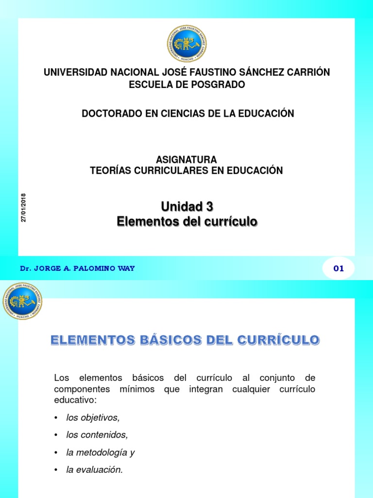 Tema 4 Elementos Del Currículo | PDF | Plan de estudios | Maestros