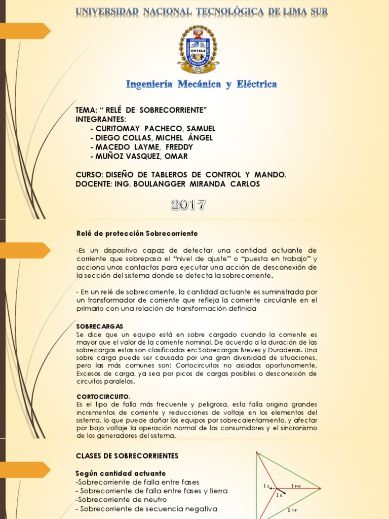 Relés de Sobrecorriente | Descargar gratis PDF | Relé | Transformador