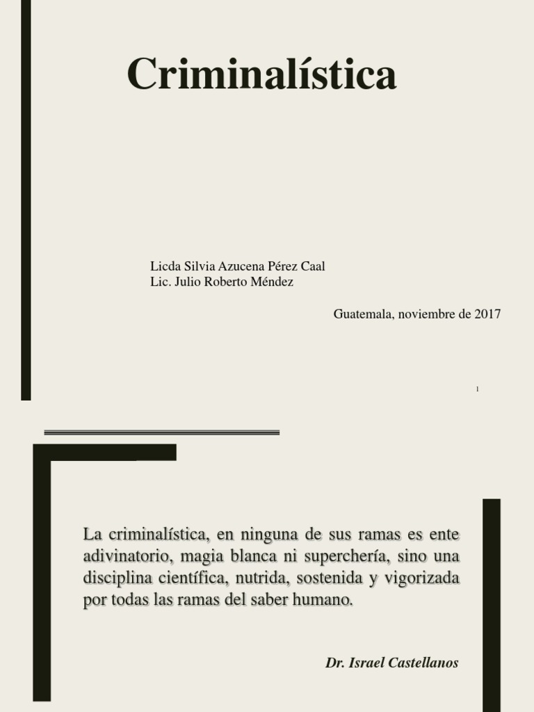 Introducción a la Criminalística | PDF | Testigo experto | Huella dactilar