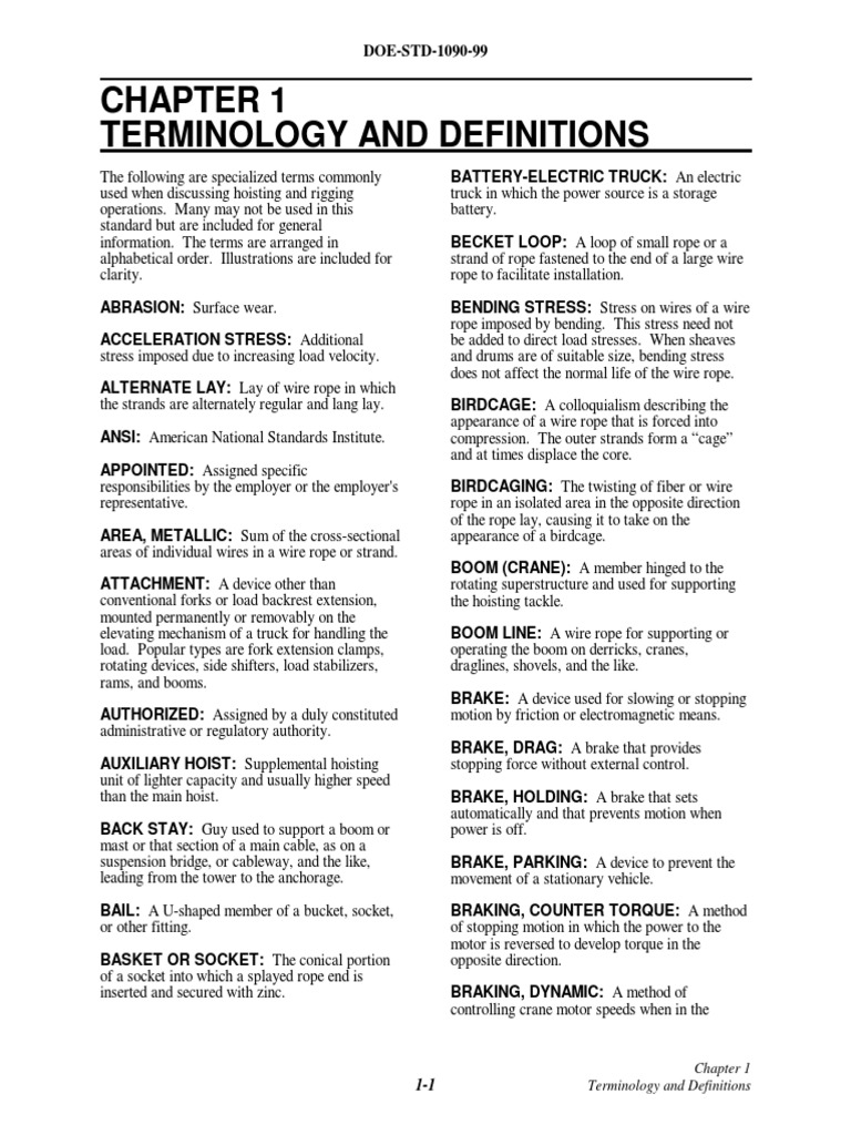 Crane Rigging Terminology Guide | PDF | Crane (Machine) | Wire
