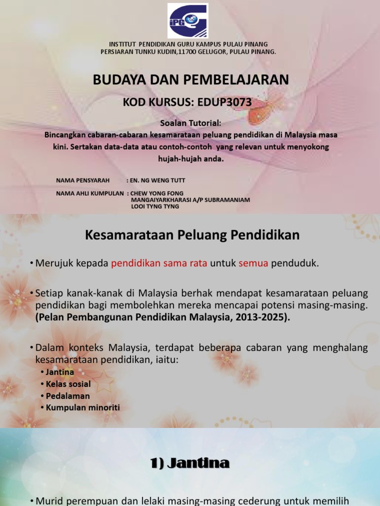 Edup3073 Budaya Pembelajaran Tutorial M8 Kump 2 Pdf